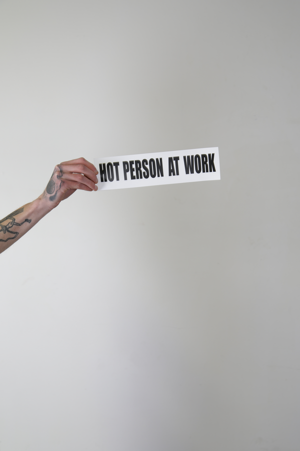 HOT PERSON AT WORK BUMPER STICKER – OGBFF